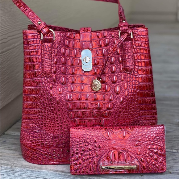 Brahmin | Bags | Brahmin Fiora Red Dragon And Matching Wallet | Poshmark